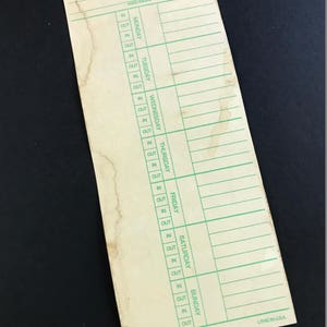 Hand Aged Time Cards . Vintage Style . Set of 10 .vintage Industrial ...