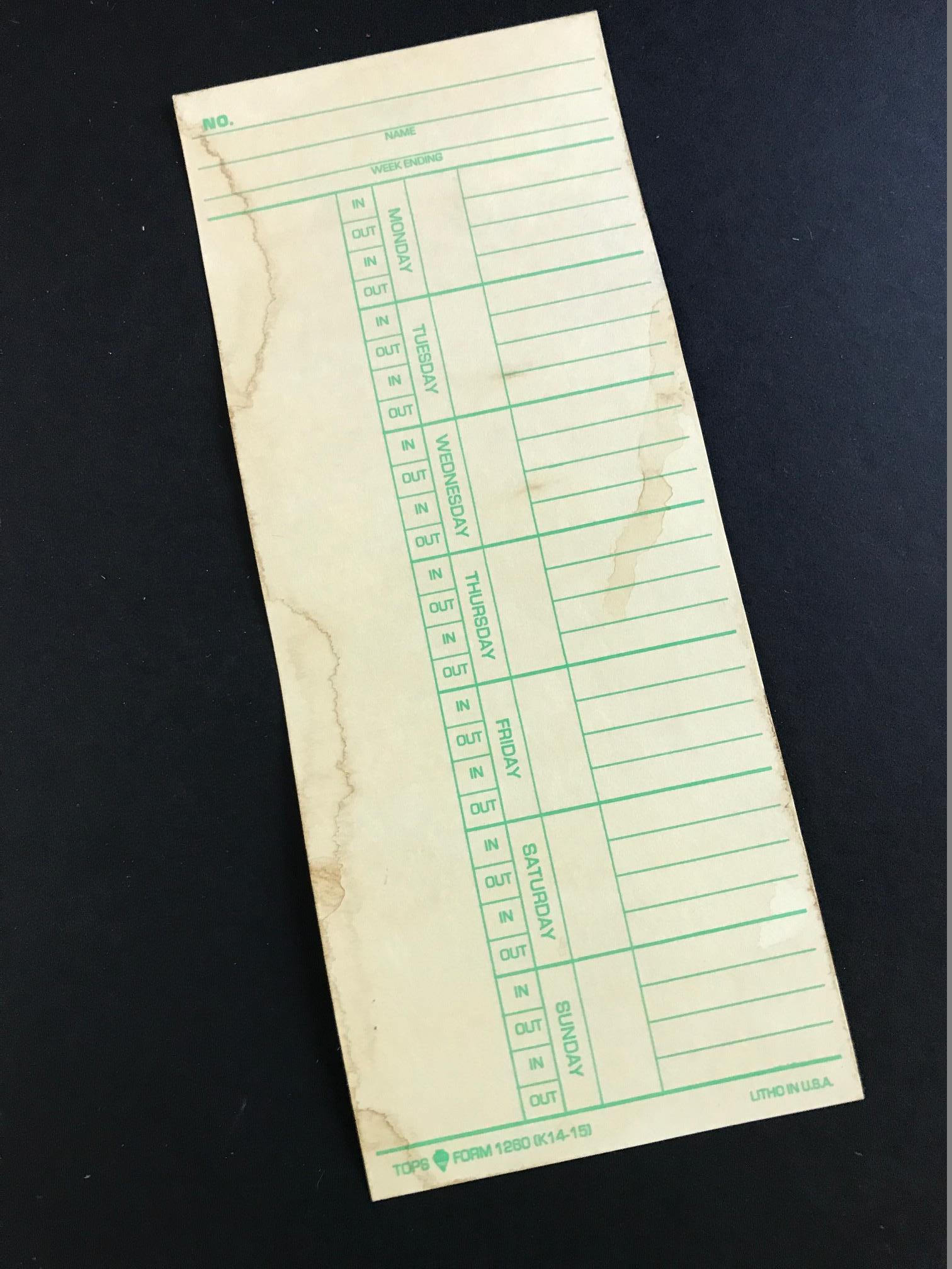 Hand Aged Time Cards . Vintage Style . Set of 10 . Two-Sided | Etsy