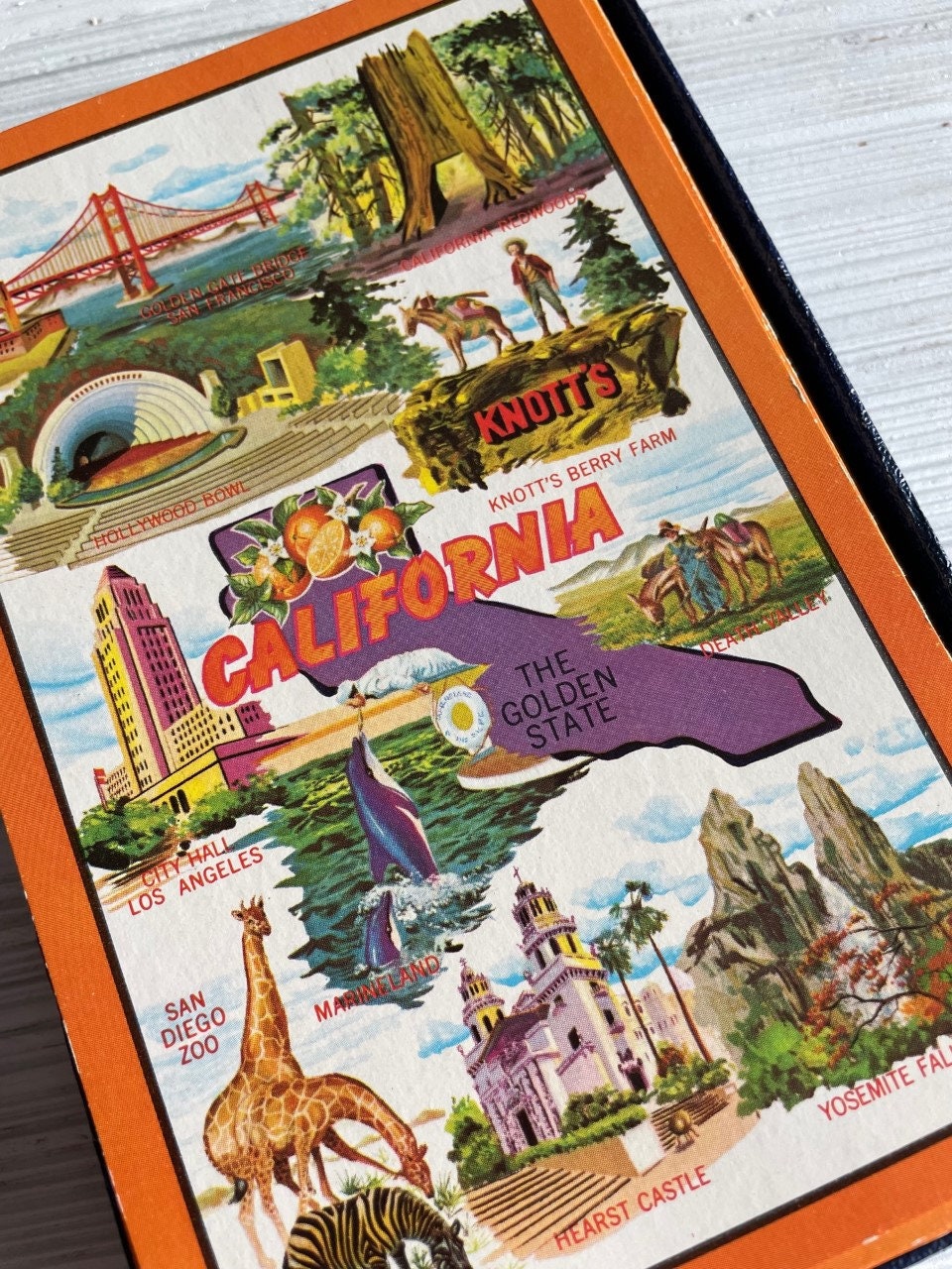 Vintage Jumbo Sized Playing Cards . California Souvenir Design - Etsy