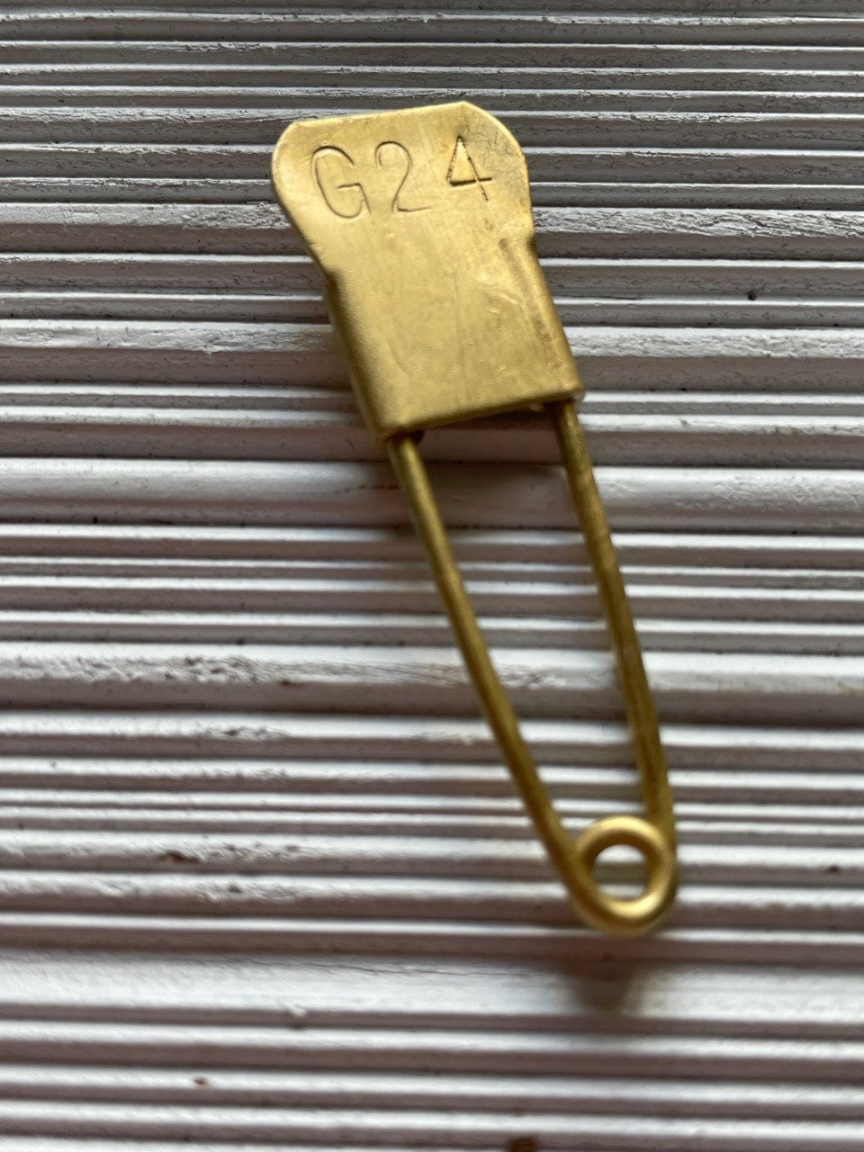 Vintage Brass Safety Pins . Large Brass Pins . Set of Four . Military ...
