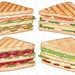 Club Sandwich Clipart Digital Illustrations Images - Etsy