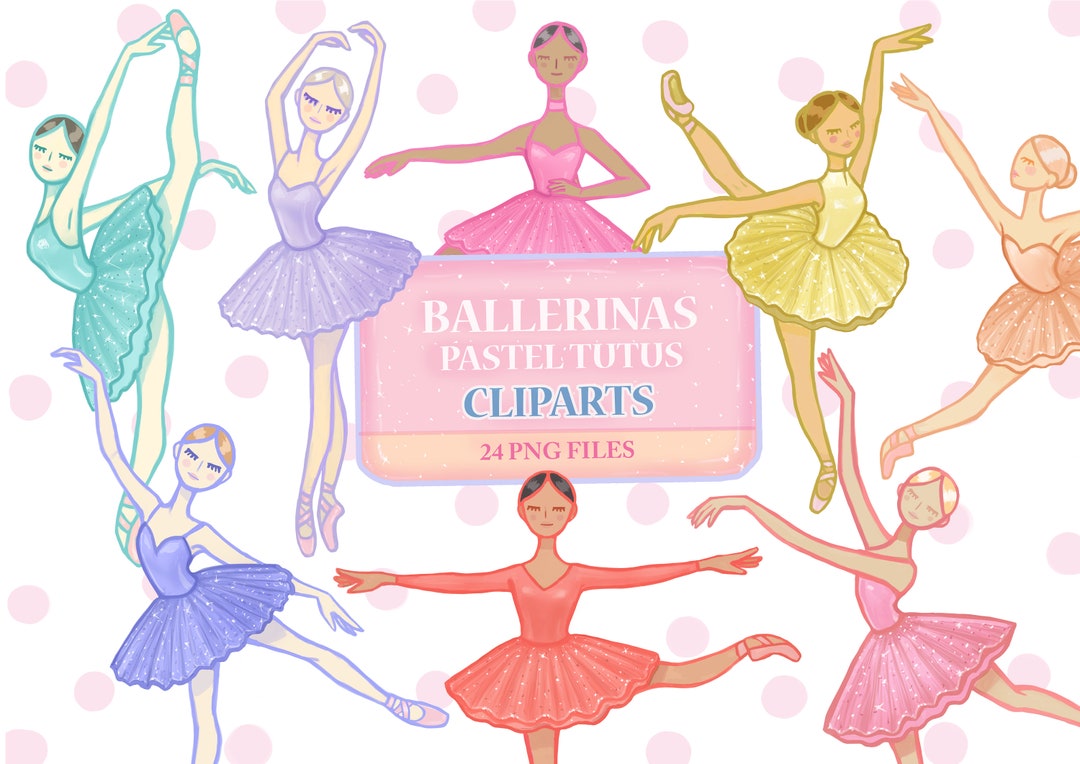 Ballerinas Ballet Dancers Pastel Tutus Clipart Digital - Etsy
