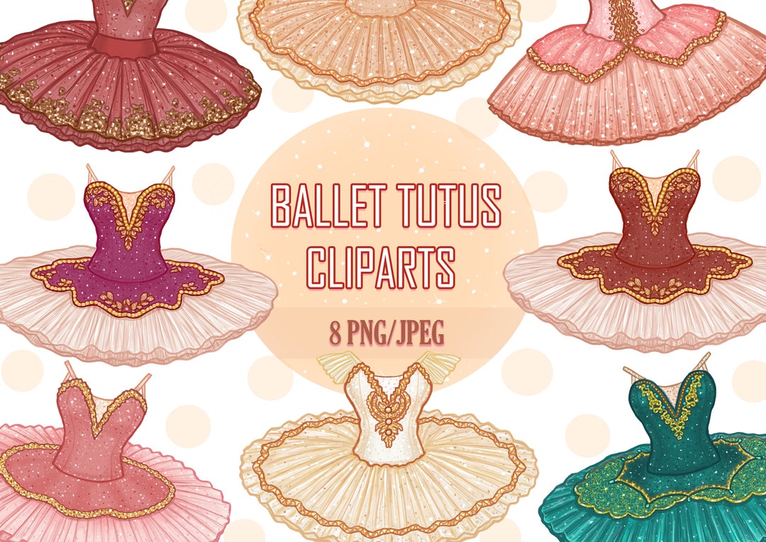 Ballet Dancer Tutu Pretty Costume Show Clipart Digital Illustration PNG ...