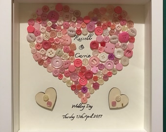 Button Art Hearts - Etsy