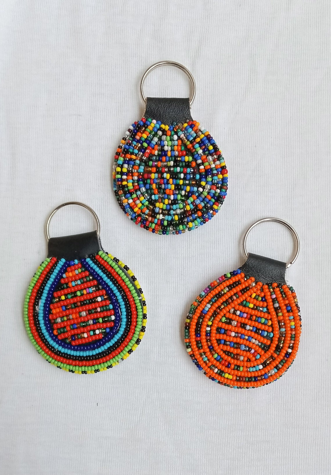 3 Maasai Keyring Keychain Bag Taghandbag Keychain Kenya - Etsy