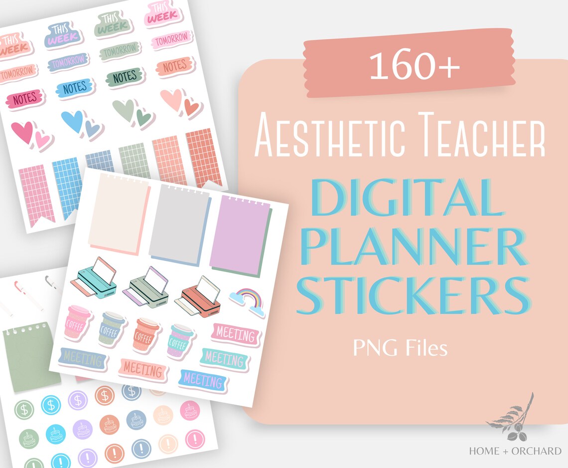 Aesthetic Teacher Digital Planner Stickers-digital Planner-school ...