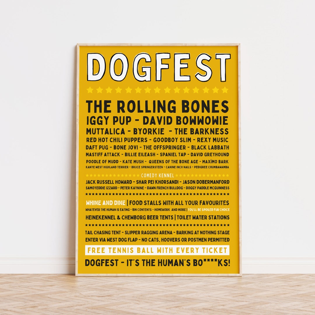 DOGFEST! | A3 | A4 | Unframed | Dog Festival Poster | Puppy ...