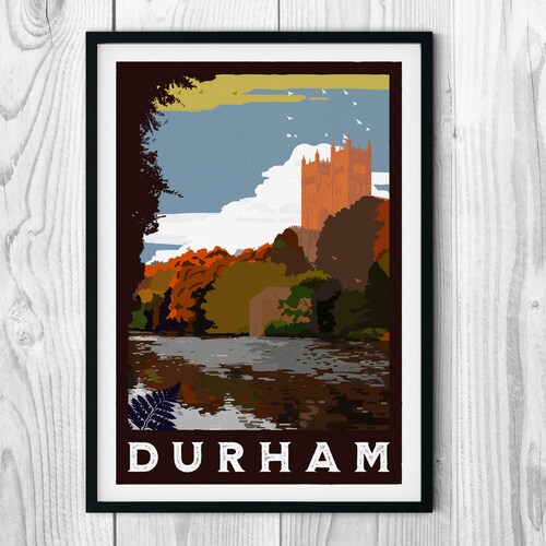 Durham // Art Print A3 & A4 Unframed Railway Print - Etsy UK