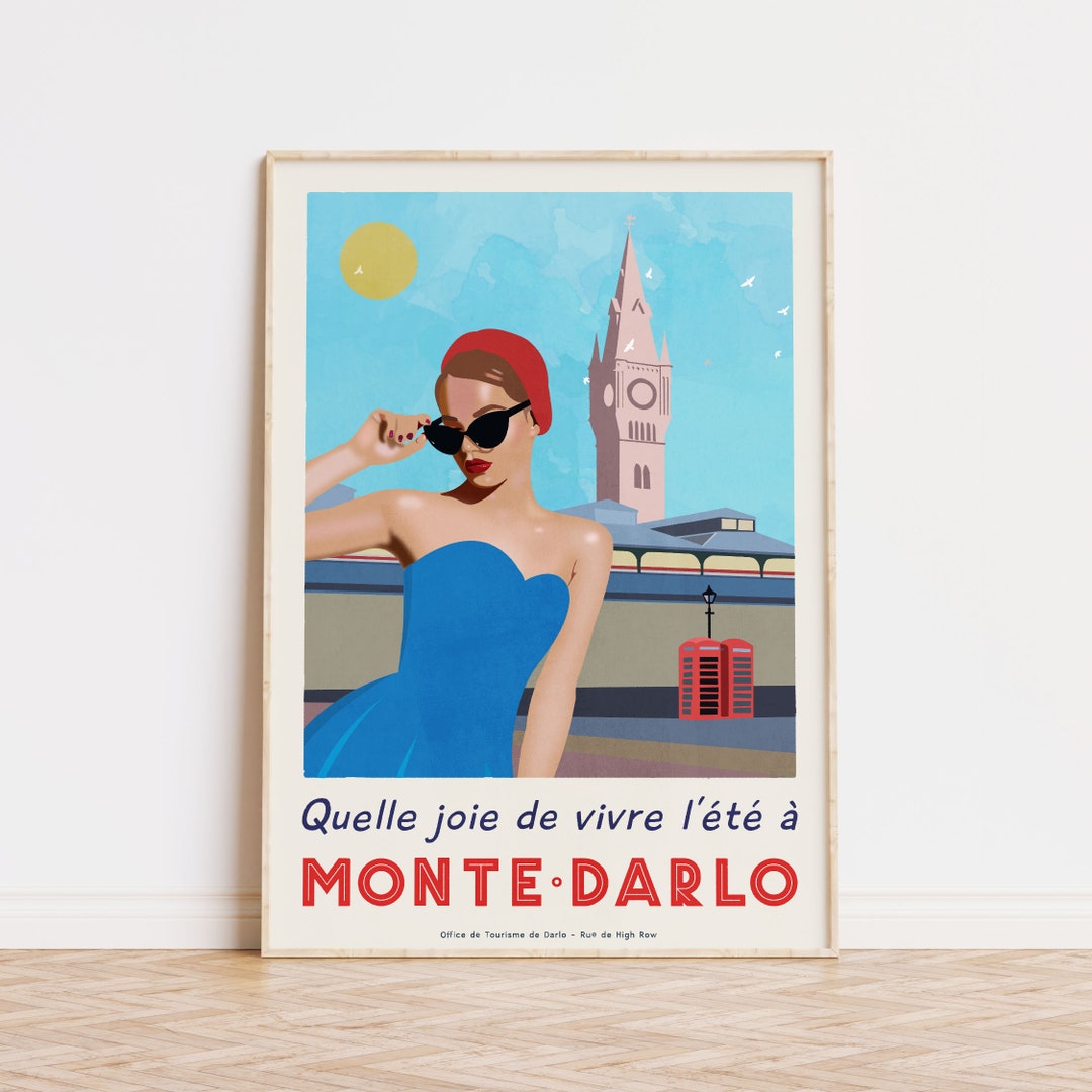 Monte Darlo // Art Print A3 & A4 | Unframed | Railway Print | Travel ...
