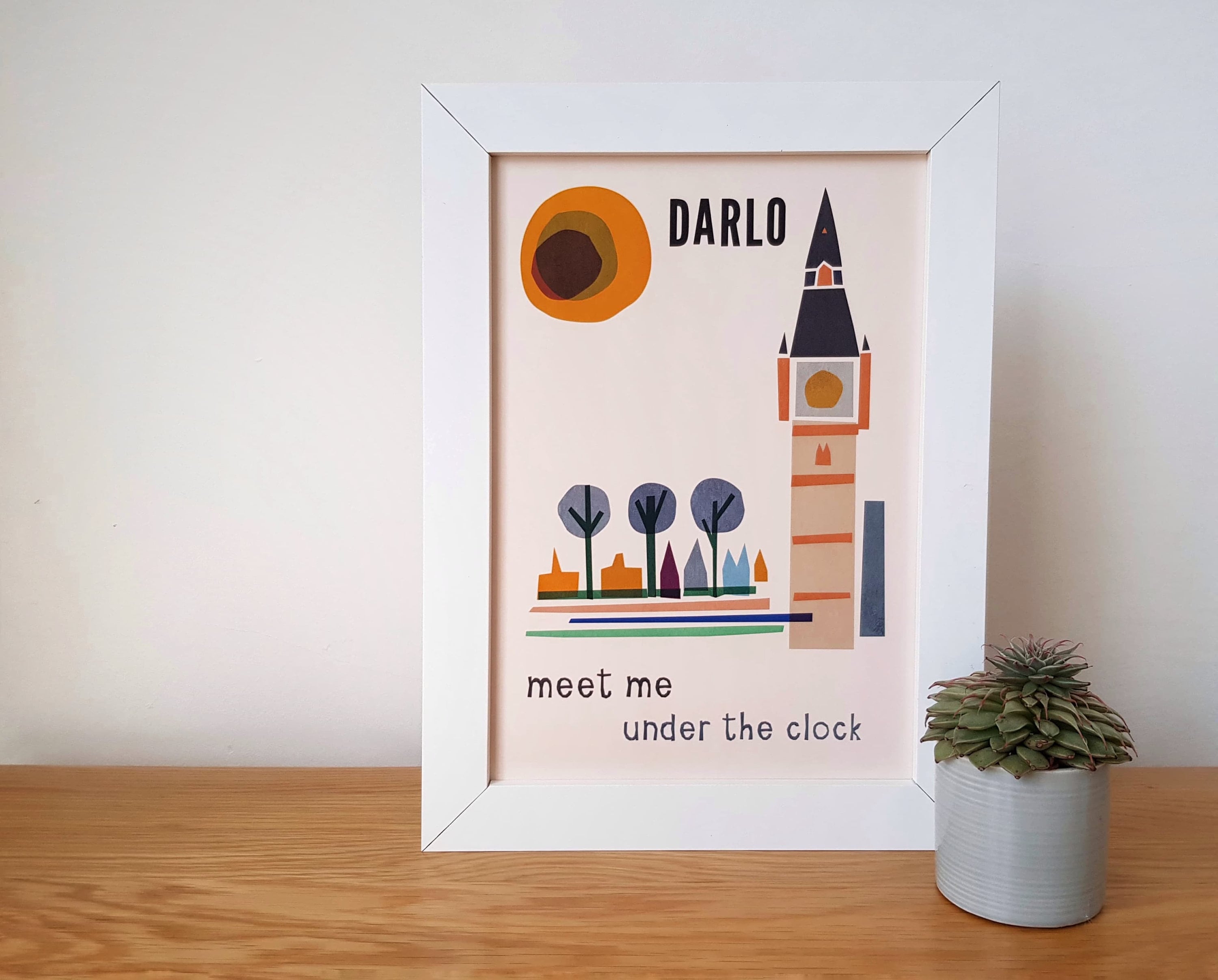 Meet Me Under the Clock // A4 Art Print Unframed | Etsy UK