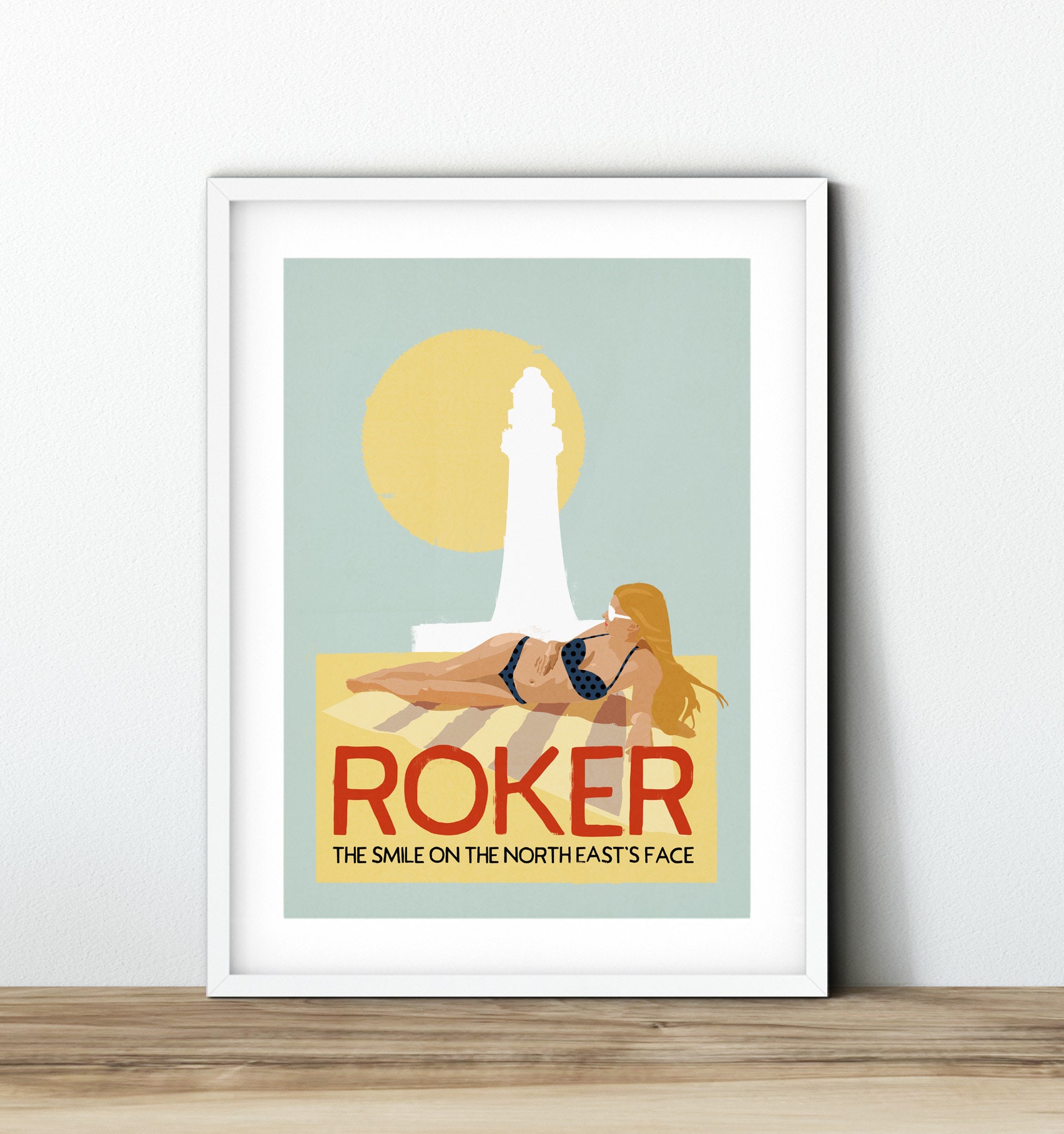 Roker | A3 | A4 | Unframed | Railway Travel Poster | Seaside ...