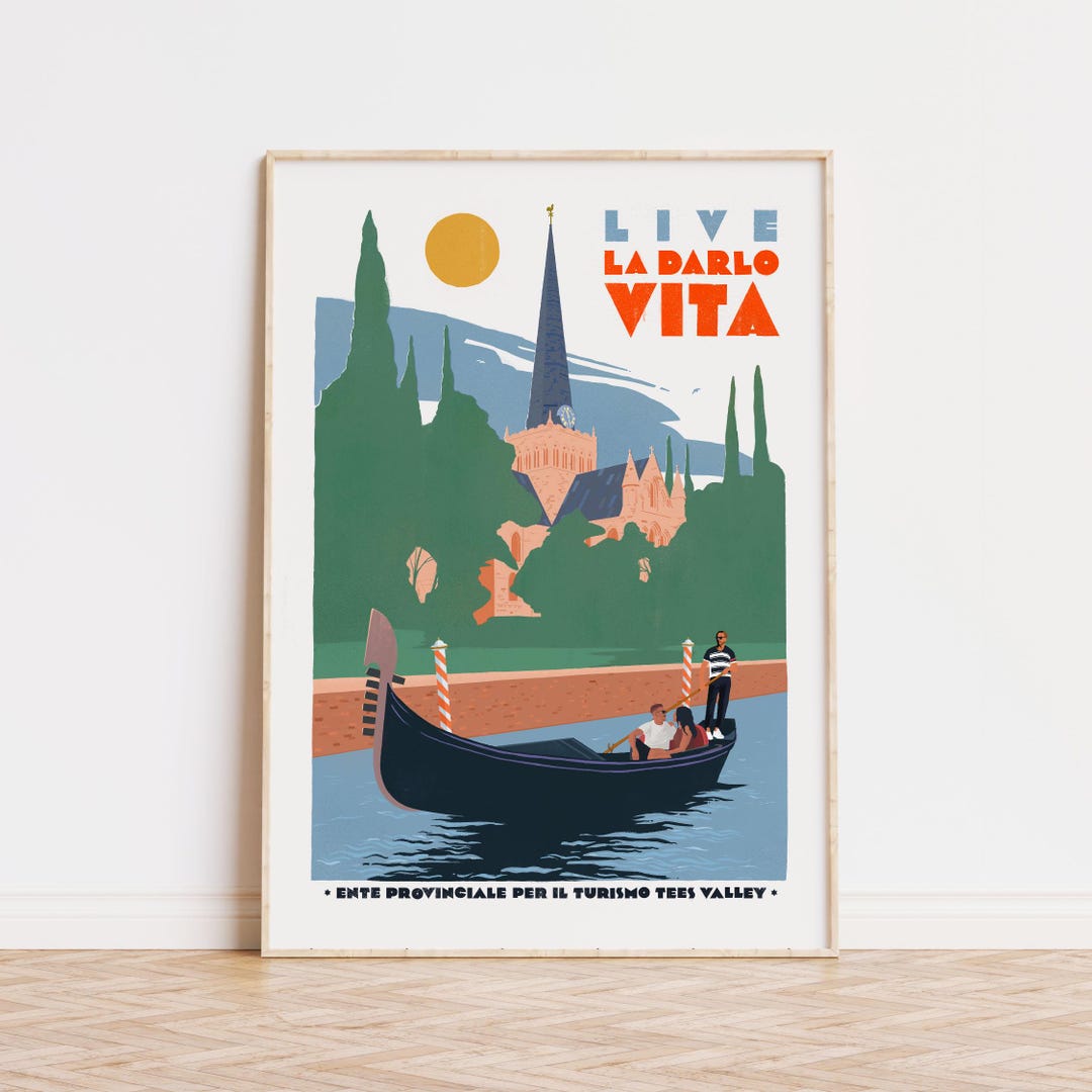 La Darlo Vita // Art Print A3 & A4 | Railway Print | Travel Poster ...