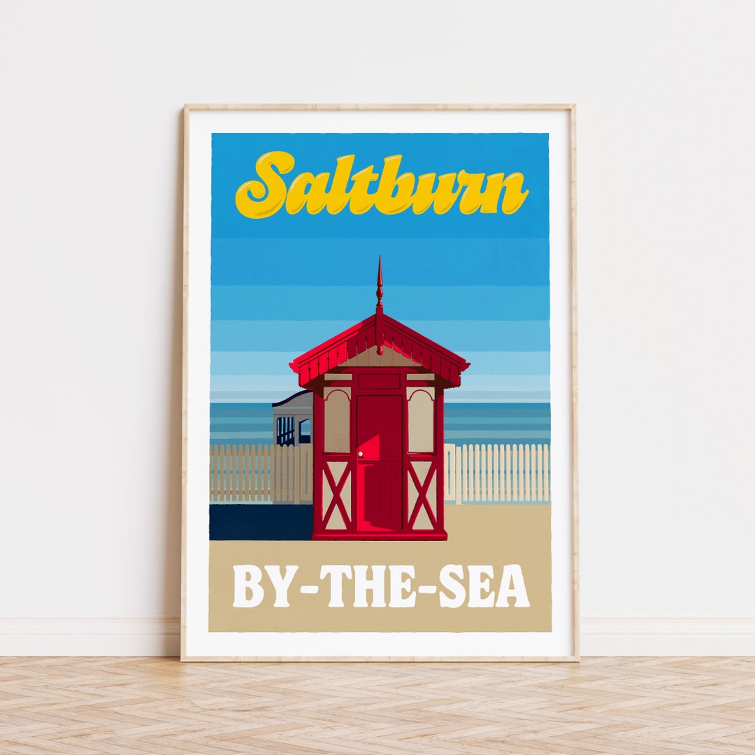 Saltburn by the Sea // Art Print A3 & A4 | Print | Travel Poster | Tees ...
