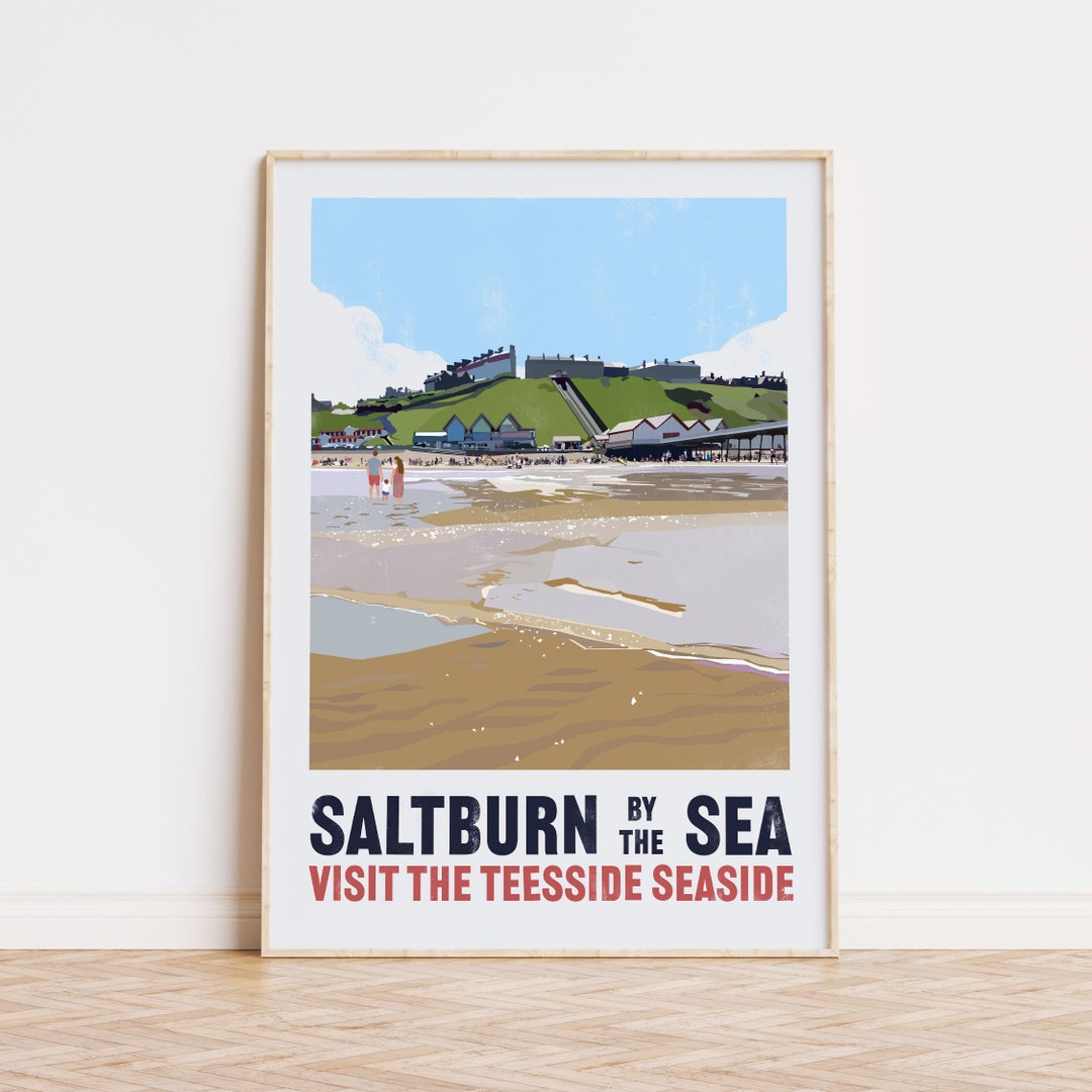Saltburn-by-the-sea // A3 A4 Print | Unframed | North | Railway Art ...