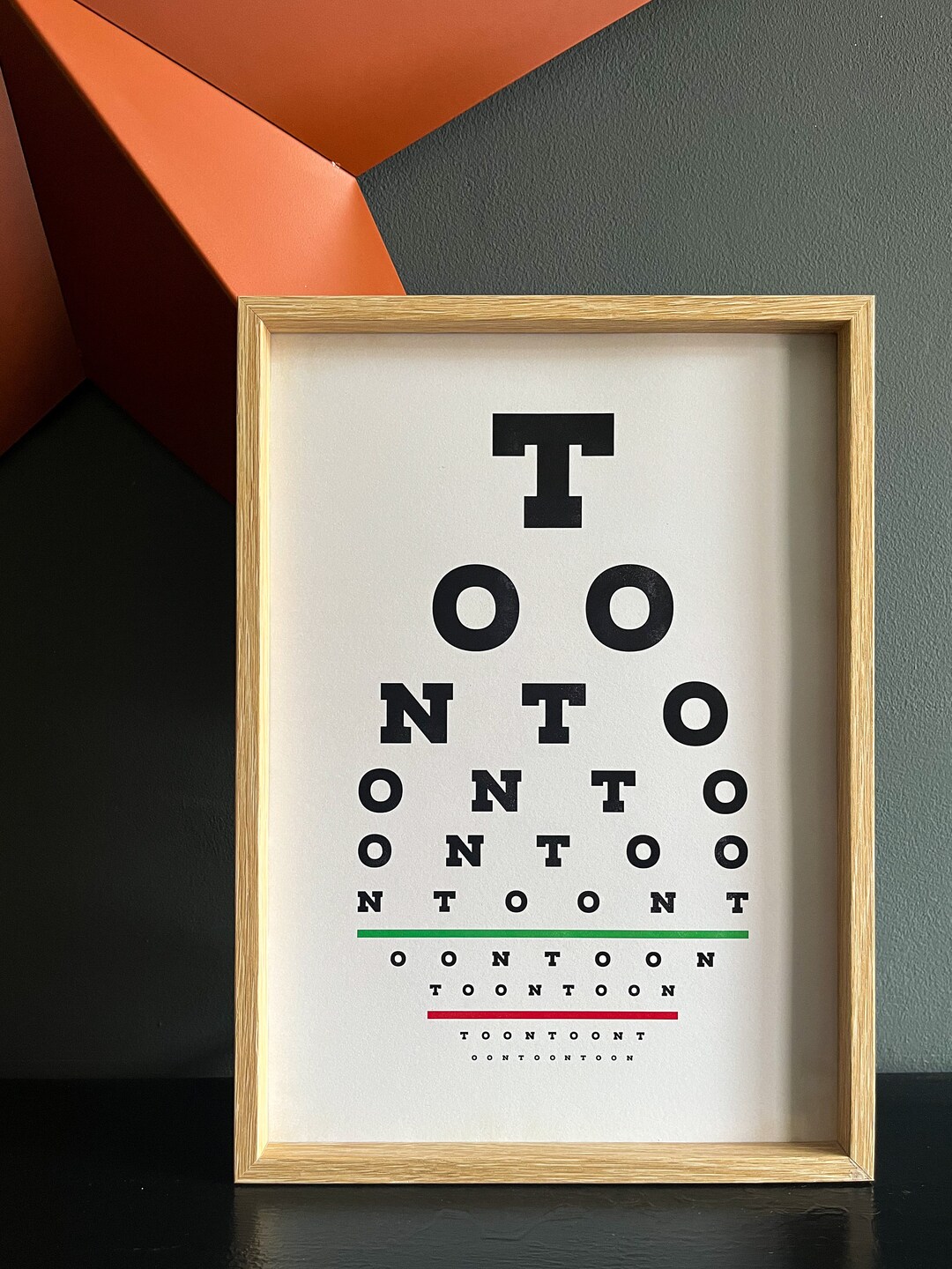 Toon Eye Test // A4 Art Print/poster Unframed Wall Art - Etsy