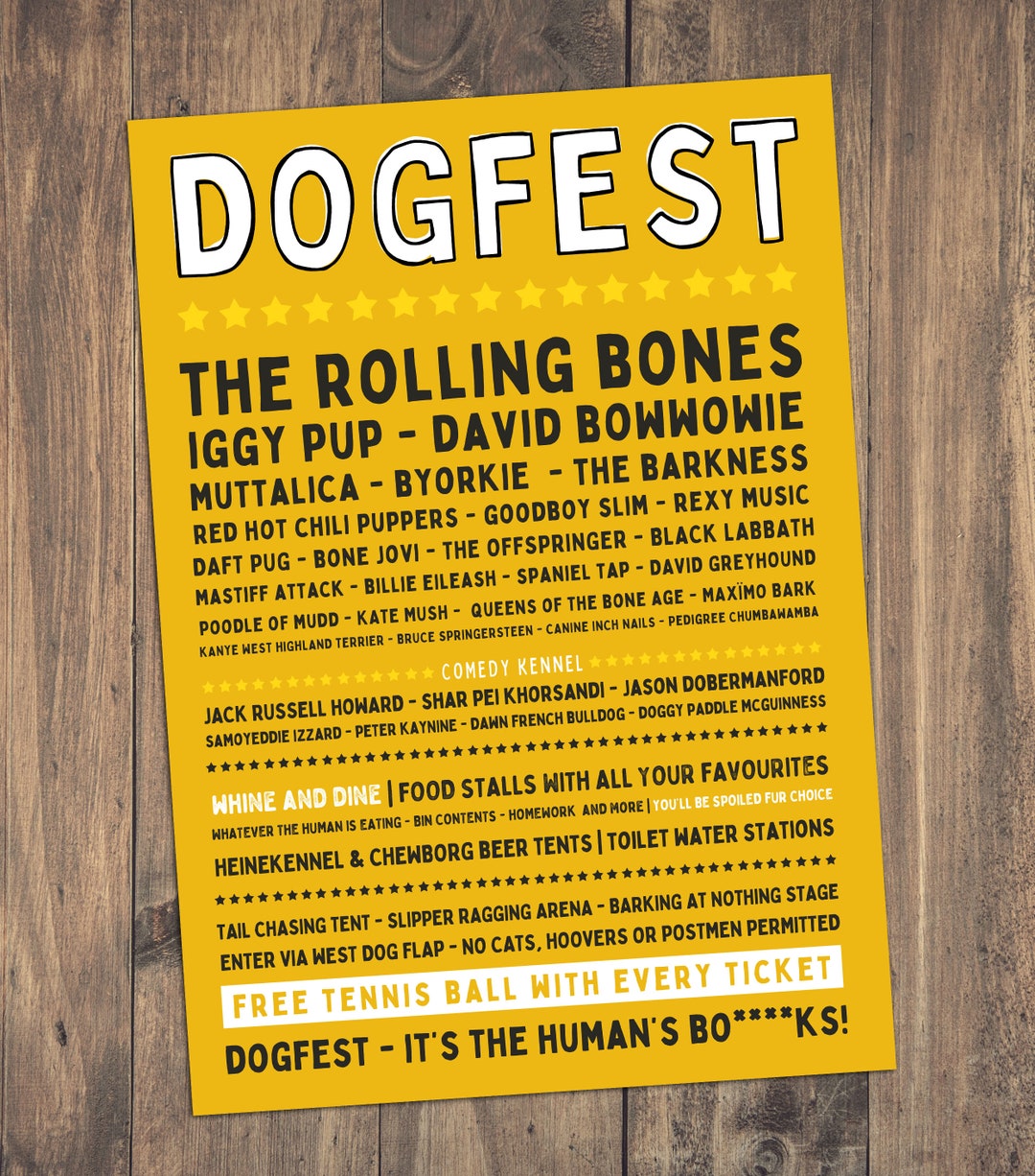 DOGFEST A3 A4 Unframed Dog Festival Poster Puppy - Etsy