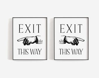 Funny Exit Sign - Etsy