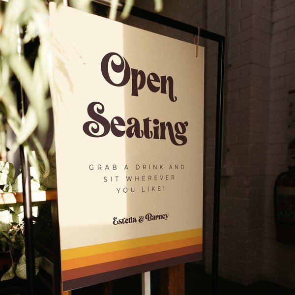 Open Seating Sign - Etsy