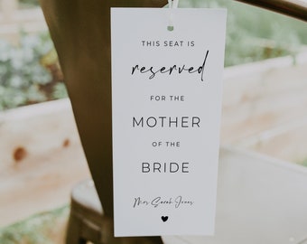 Reserved Seat Sign Digital - Etsy