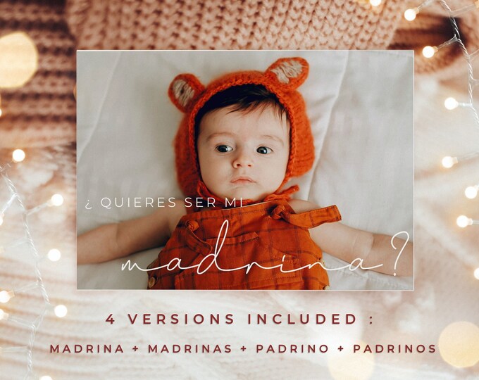 Spanish Godmother Madrina Proposal Scratch off Card Madrina Card ...