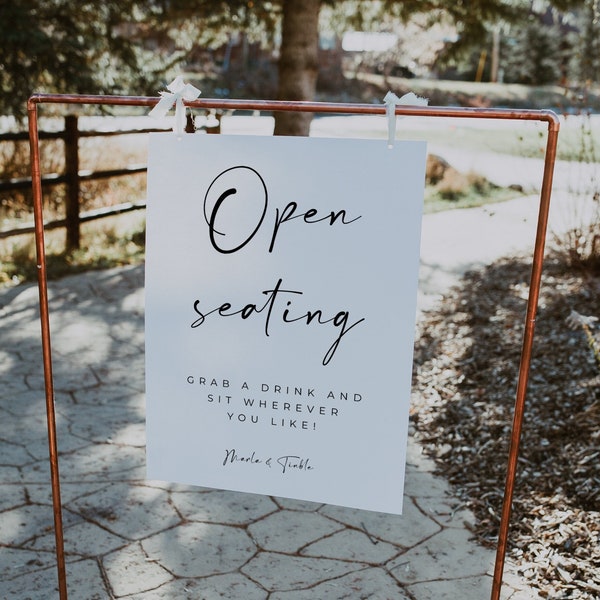 Open Seating Sign - Etsy