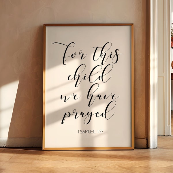 For This Child We Have Prayed - Etsy