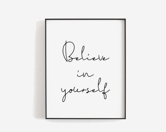Self Confidence Poster - Etsy