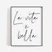 La Vita E Bella, Printable Poster, Italian Wall Art, Inspirational ...