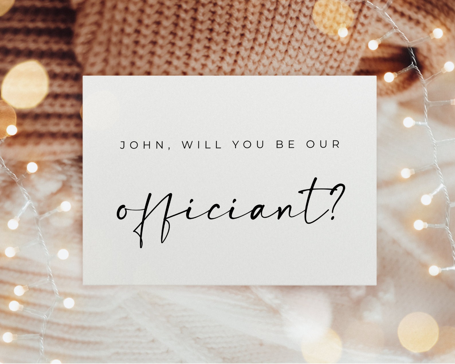 Officiant Proposal, Editable Template, Will You Marry Us Printable Card ...