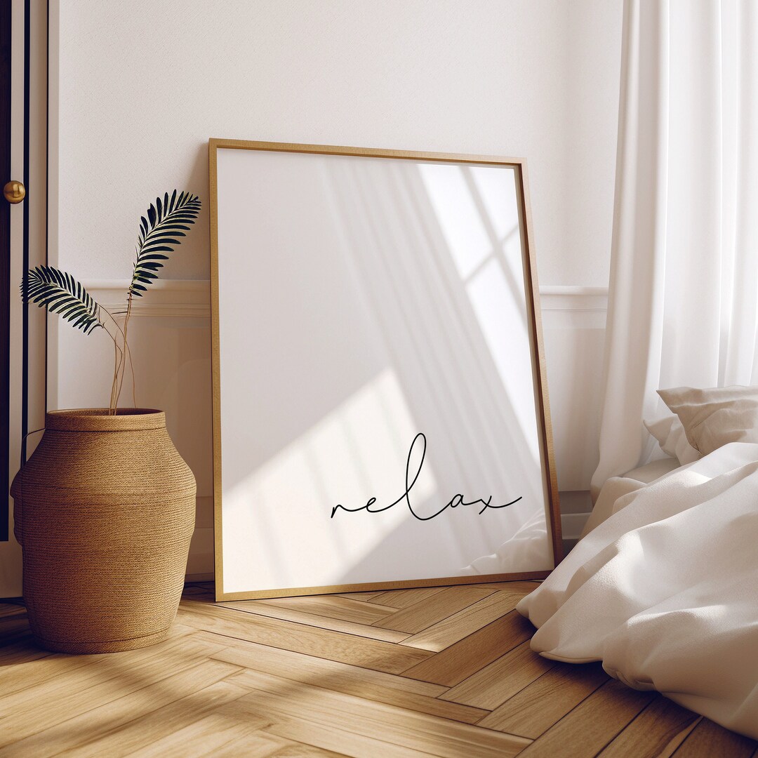 Relax Printable, Bathroom Decor, Relax Print, Relax Poster, Yoga Print ...