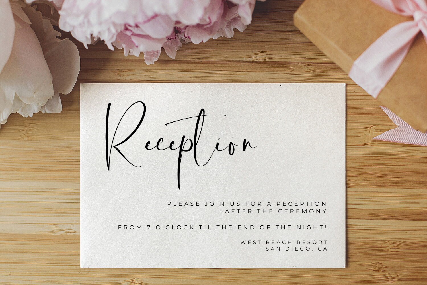 Reception Invitation Editable Template Wedding Party Card - Etsy