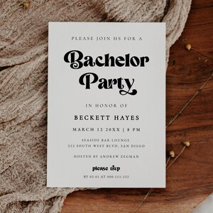 Bachelor Party Invitation, Stag Party, Editable Template, Bachelor ...