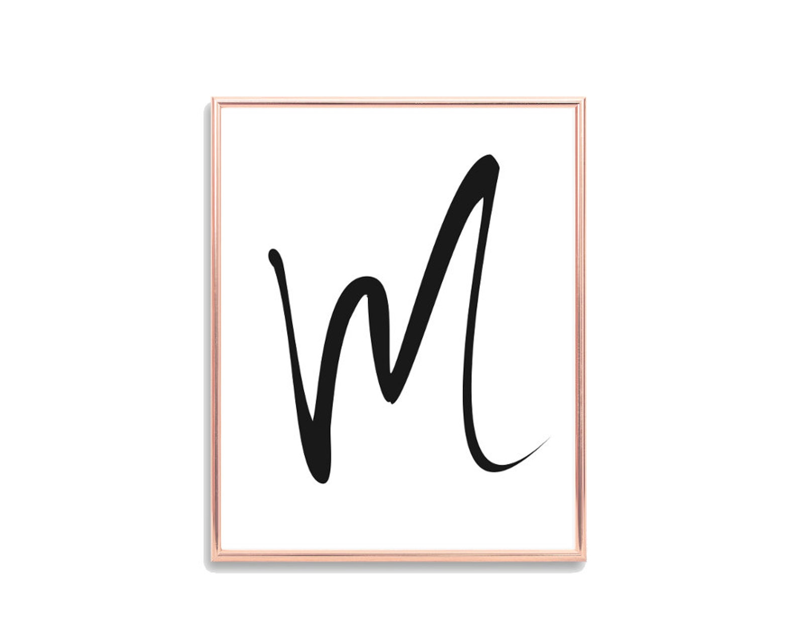 Letter M Print, Printable Wall Art, Initial Print, Monogram Poster ...