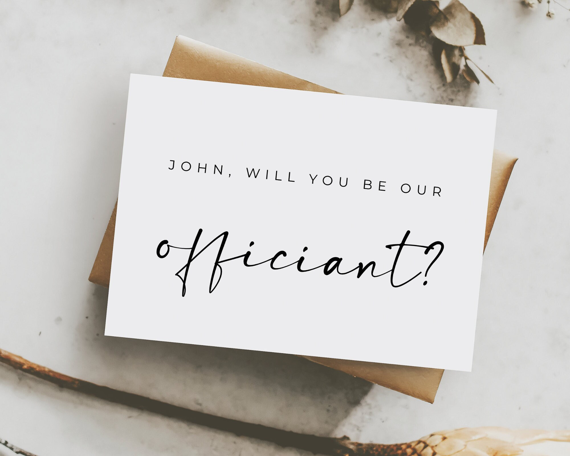 Officiant Proposal, Editable Template, Will You Marry Us Printable Card ...