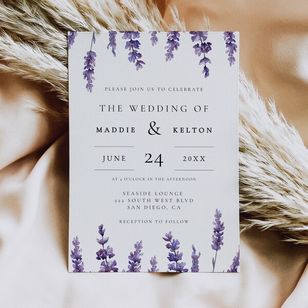 Lavender Invitations - Etsy