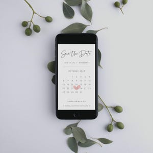 Save the Date Calendar Template, Printable Card and Electronic Save Our ...