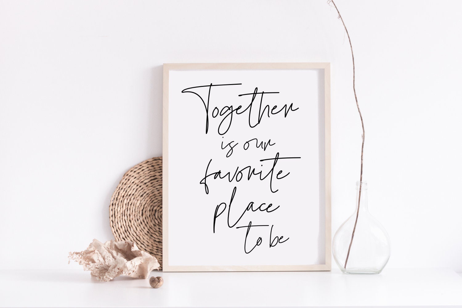 Together is Our Favorite Place to Be PRINTABLE Poster Above | Etsy