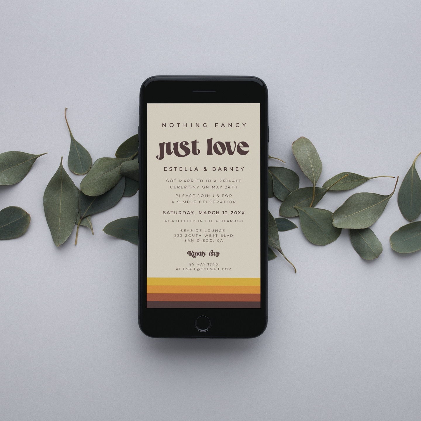 Nothing Fancy Just Love, Reception Invitation, Elopement Invitation ...