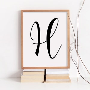 Letter H Printable, Printable Monogram, Letter H, Printable Letter H ...