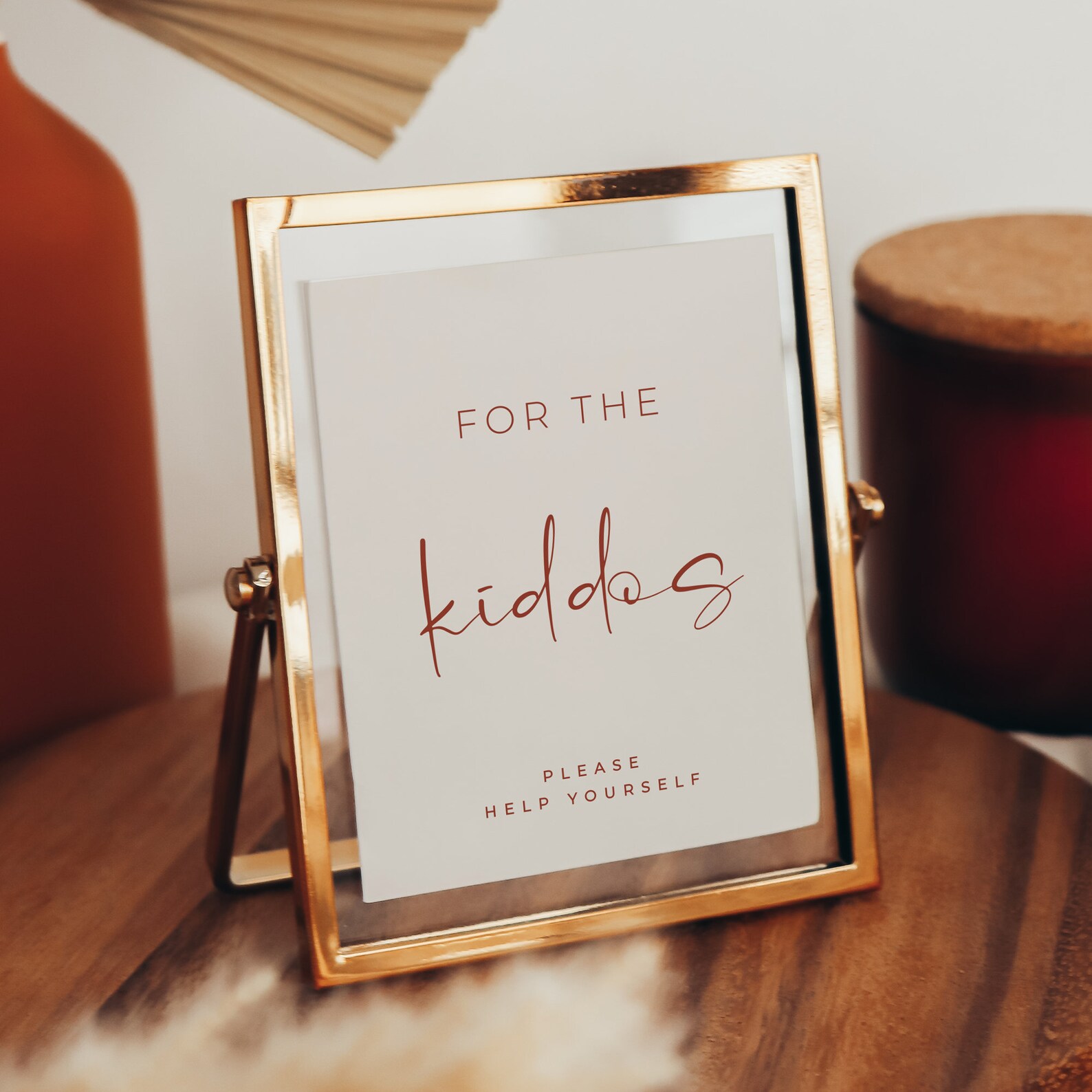 For the Kiddos Printable Sign, Kids Table Sign Editable Template ...