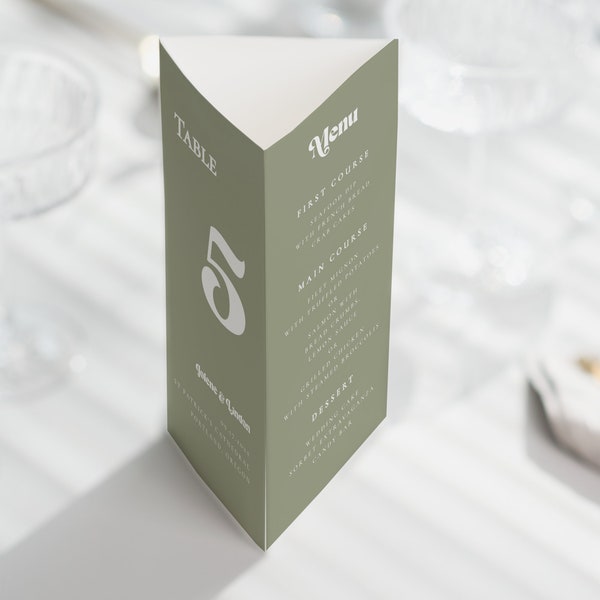 Triangle Menu - Etsy