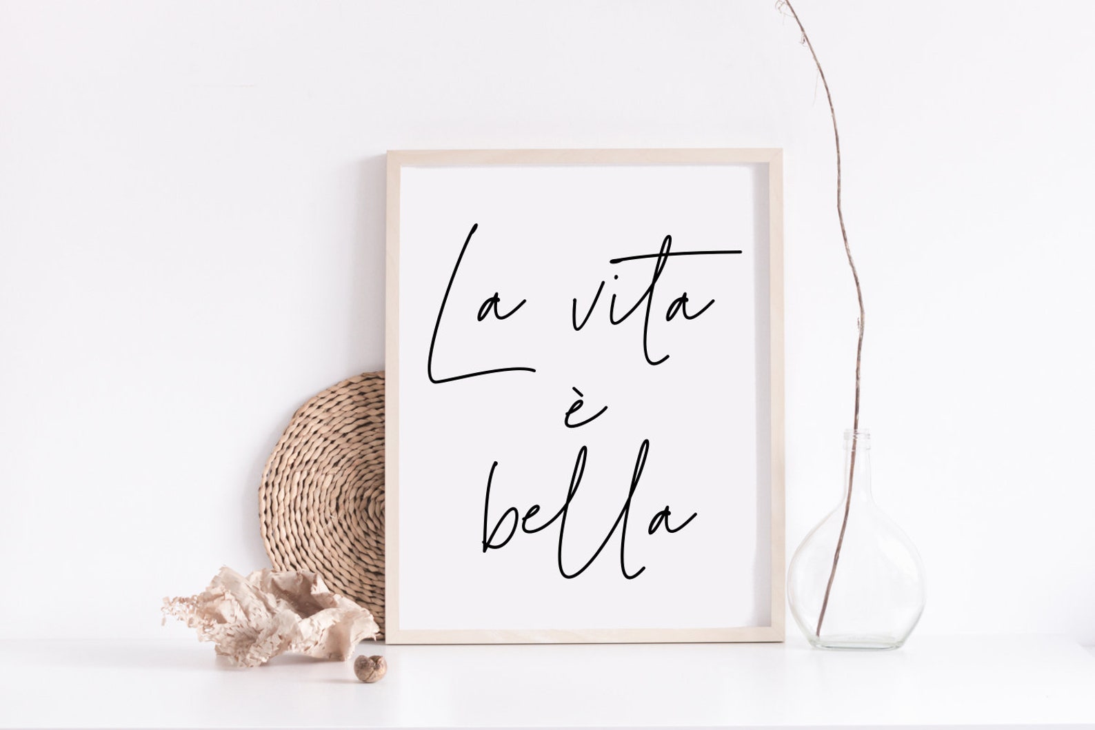 La Vita E Bella PRINTABLE Poster Italian Wall Art - Etsy