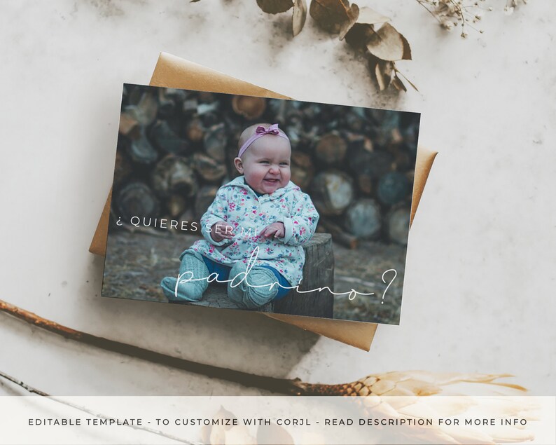 Will You Be My Madrina Printable Card Godmother Proposal in - Etsy