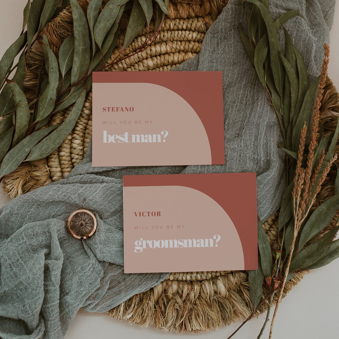 Editable Best Man Proposal Template for Groomsmen With Terracotta Arch ...