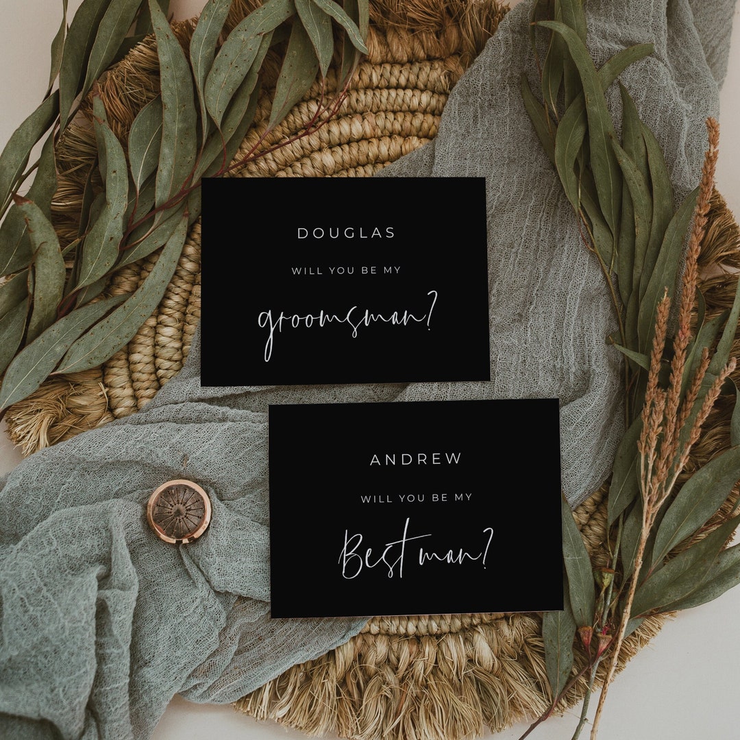 Best Man Proposal Card, Groomsman Proposal Card Printable, Modern ...