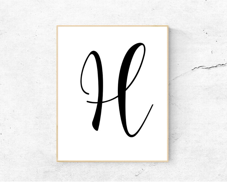 Letter H Printable, Printable Initial H, Printable Monogram Letter H ...