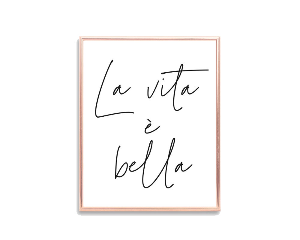 La vita e bella PRINTABLE poster Italian wall art | Etsy