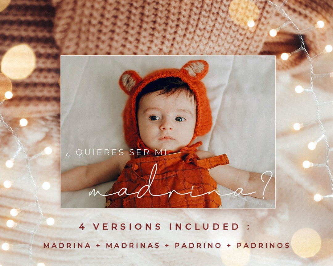 Will You Be My Madrina Printable Card, Godmother Proposal in Spanish ...