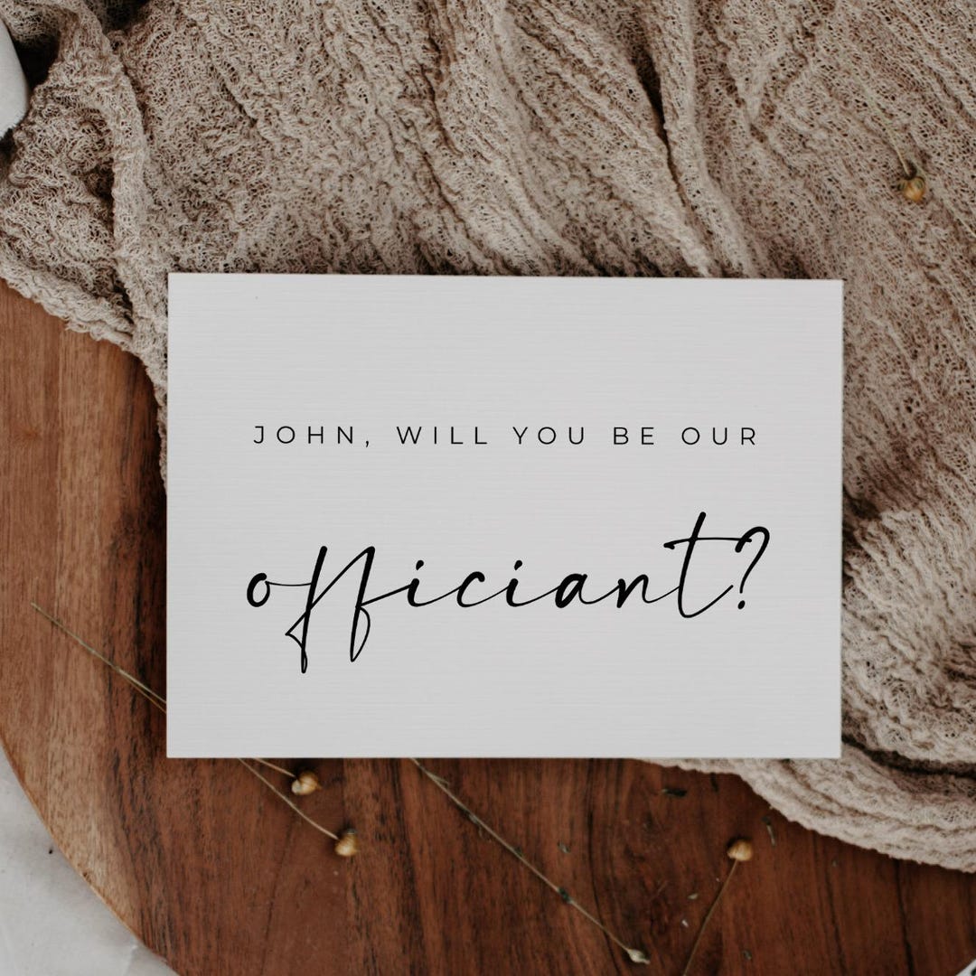 Officiant Proposal Card, Will You Marry Us Editable Template, ALFREDA ...