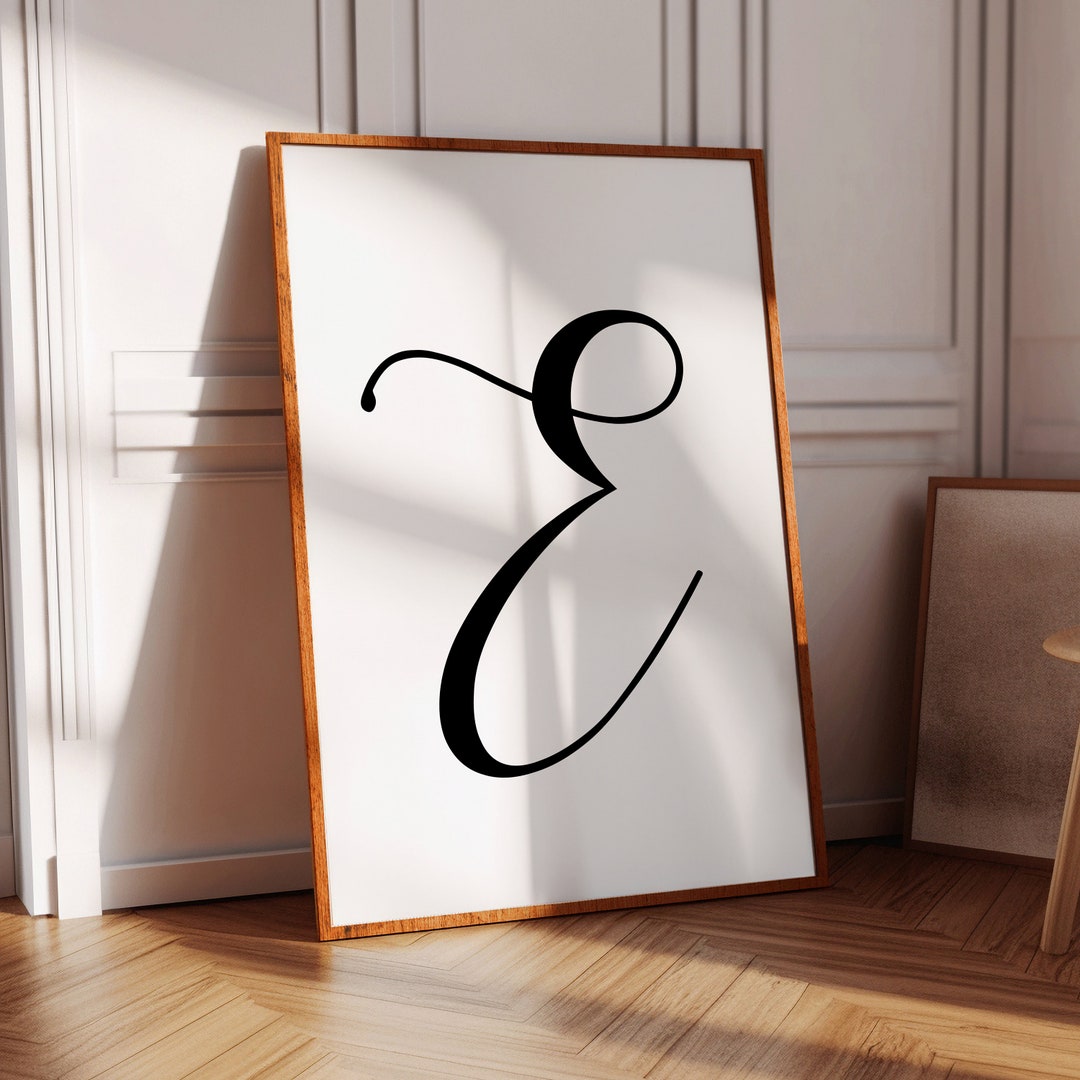 Letter E Wall Art, Printable Monogram Print for Nursery, Baby Shower Gift - Etsy